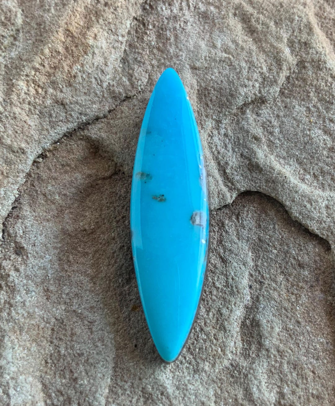 Gorgeous Blue Ithaca Peak Turquoise Marquis Cut Cabochon With Pyrite ...