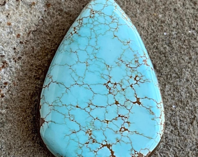 Beautiful Number Eight Turquoise Teardrop Cabochon or Polished Stone ...