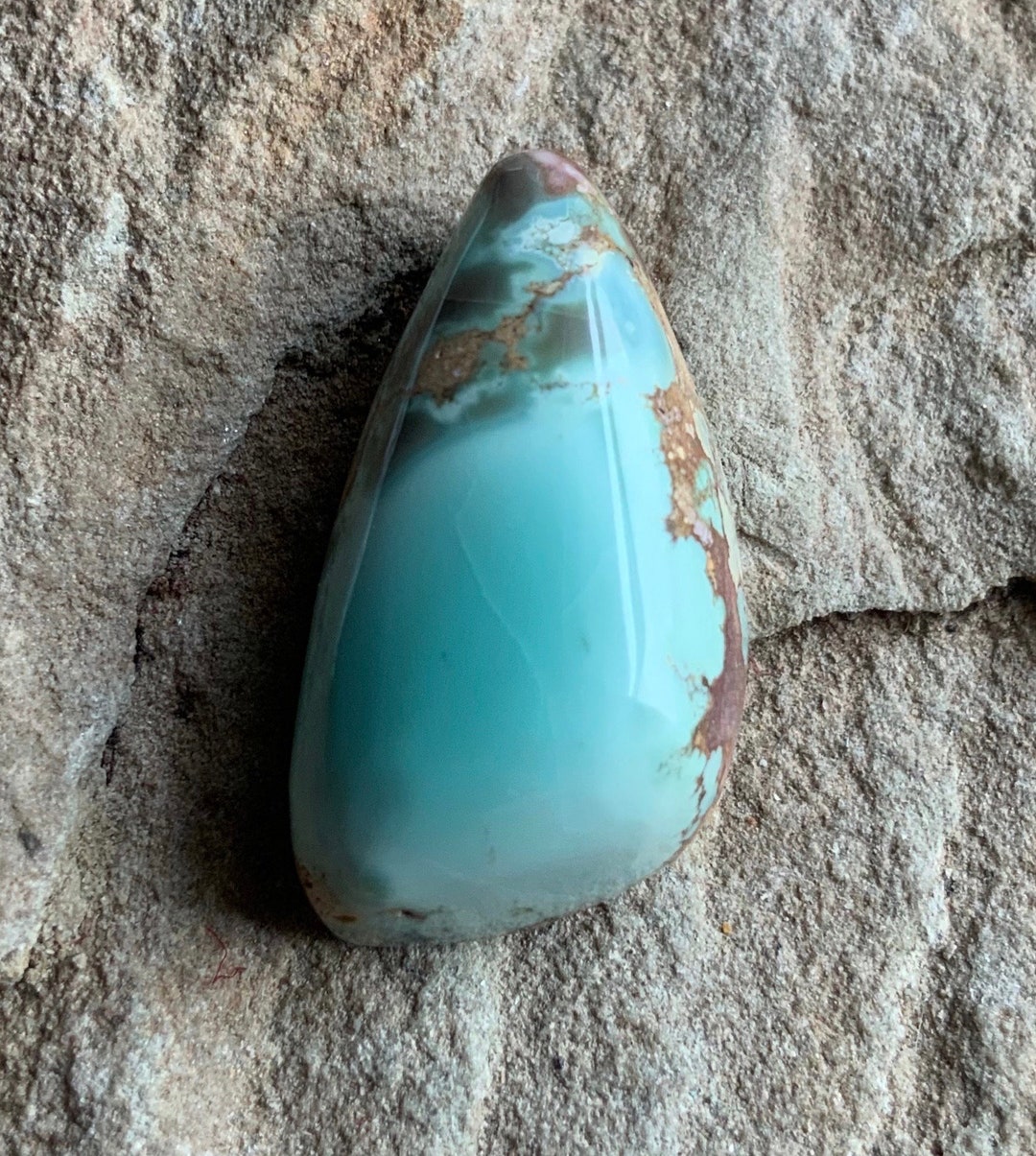 Beautiful Thick Cut Red River Turquoise Cabochon - Etsy