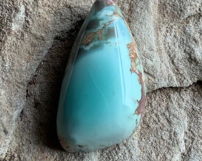 Beautiful Thick Cut Red River Turquoise Cabochon - Etsy