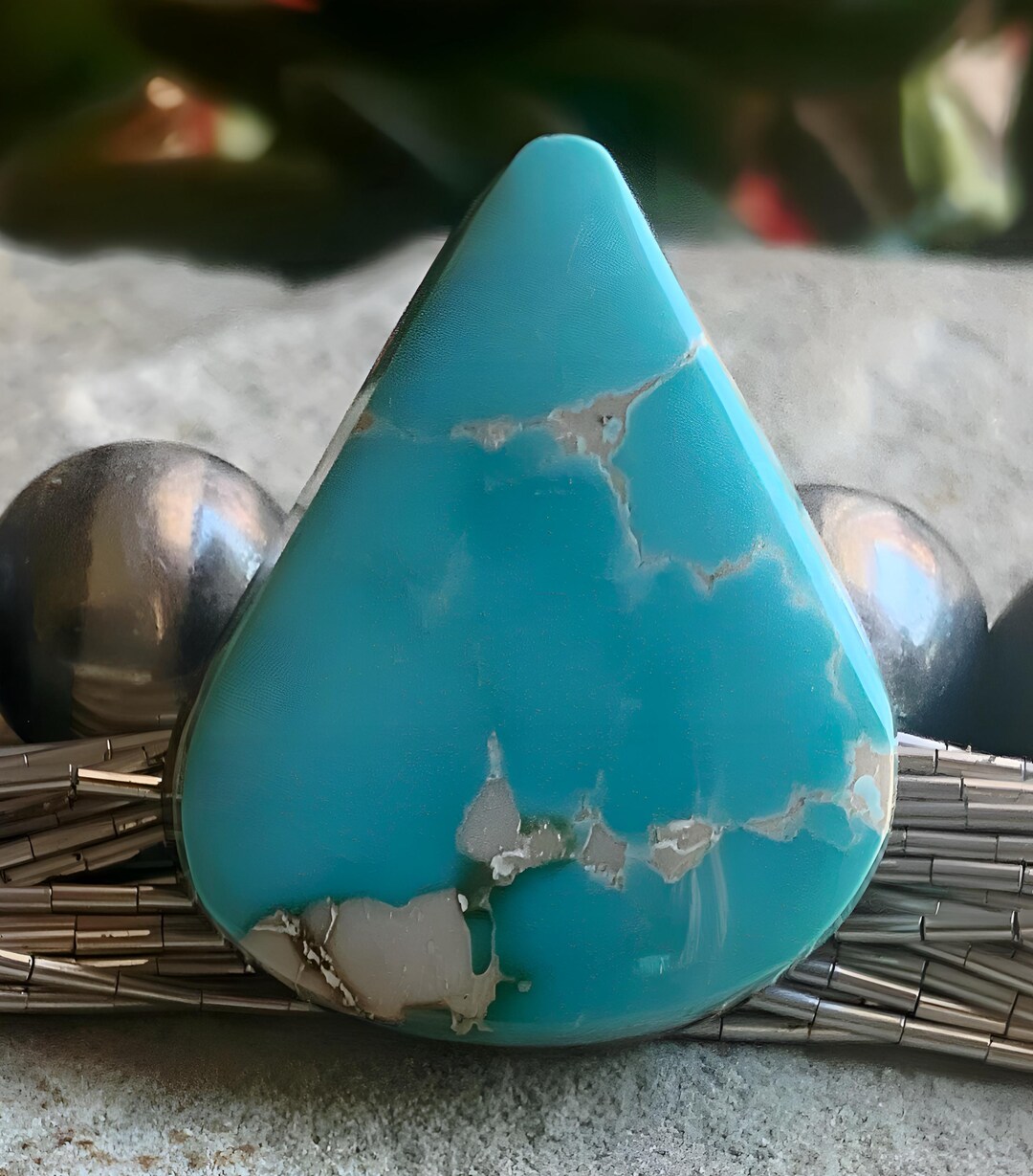 Natural Royston Turquoise Blue Triangular Cabochon #r63:nevada Gemstone ...