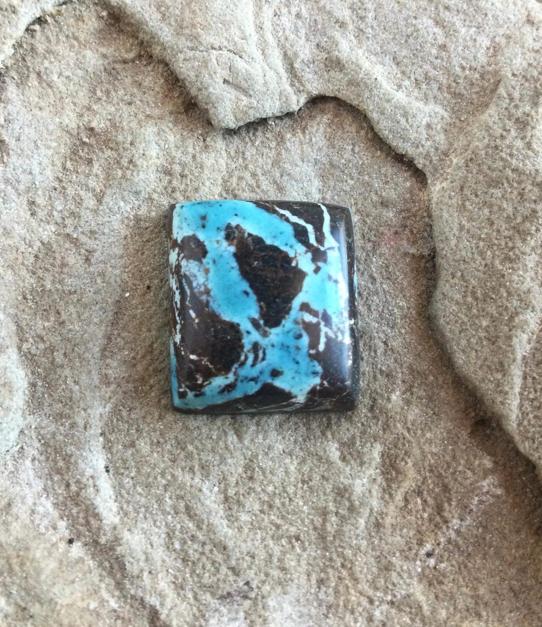 Natural Sierra Nevada Boulder Ribbon Turquoise Rectangular Cabochon - Etsy
