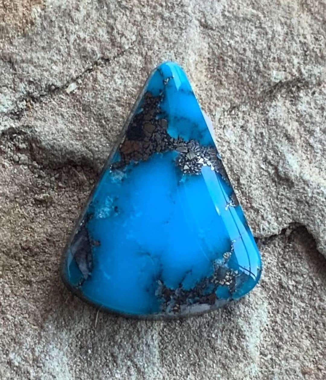 Beautiful Ithaca Peak Turquoise Blue High Grade Triangle Cabochon With ...