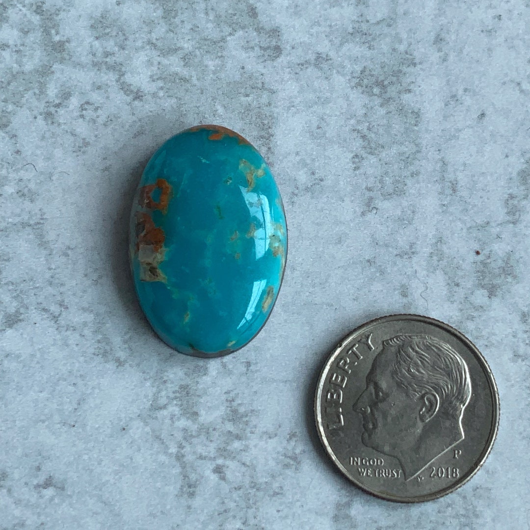 Blue Royston Turquoise Oval Cabochon 144 - Etsy