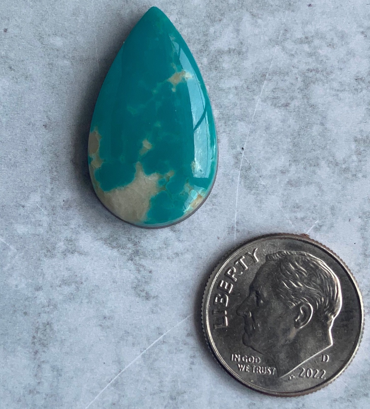 Beautiful Fox Turquoise Teardrop Cabochon or Polished Stone Cab - Etsy