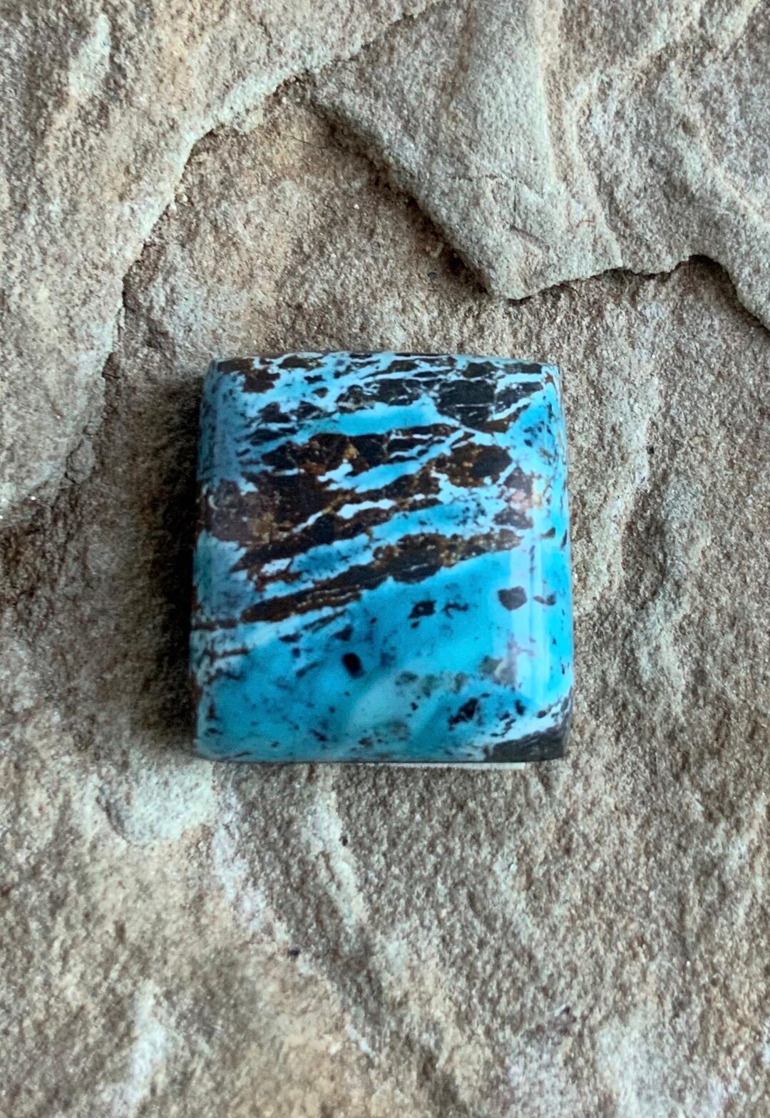 Natural Sierra Nevada Boulder Ribbon Turquoise Rectangular Cabochon - Etsy