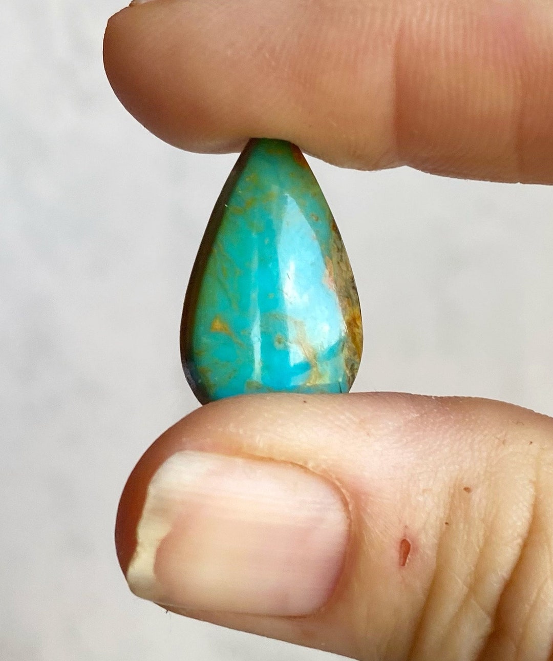 Royston Turquoise Blue Green Teardrop Cabochon or Polished Stone Cab - Etsy