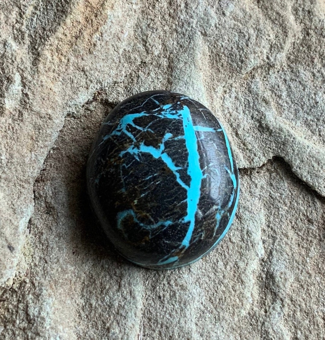 Natural Sierra Nevada Boulder Ribbon Turquoise Cabochon - Etsy