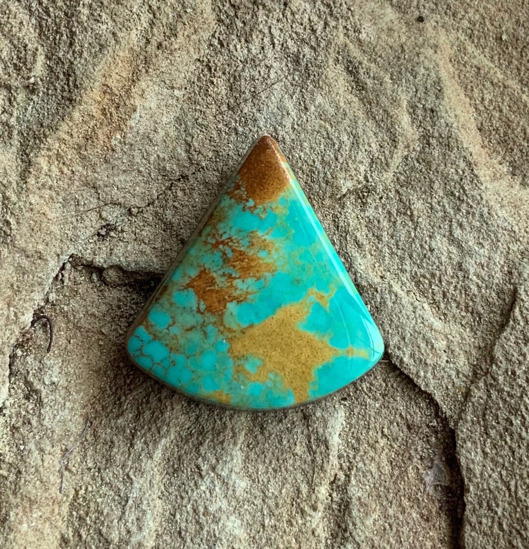Royston Turquoise Green Triangular Cabochon - Etsy
