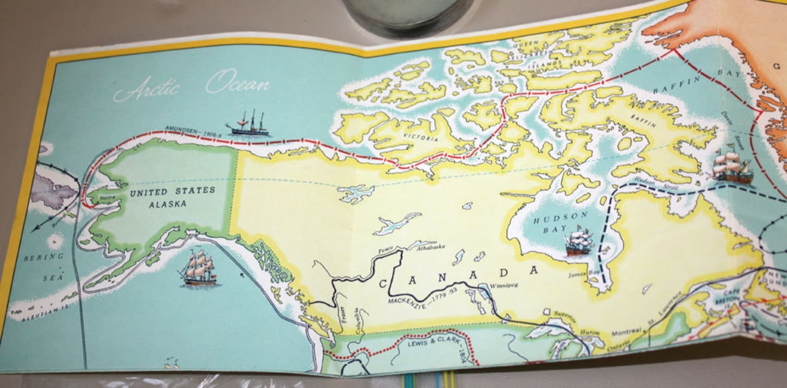 ESSO Map of Discovery & Exploration Map 1000 A. D. to the Space Age ...