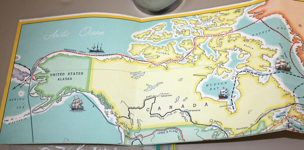 ESSO Map of Discovery & Exploration Map 1000 A. D. to the | Etsy Canada