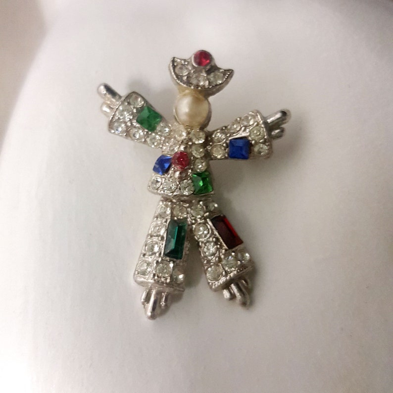 Rare Coro Rhinestone Moving Dancer Pin Vintage 1940's Coro - Etsy