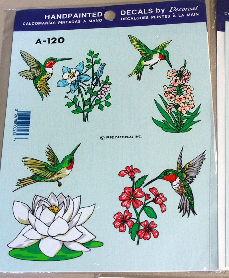 Vintage Handpainted Water Transfer Decals by Decoral - Three Packages ...