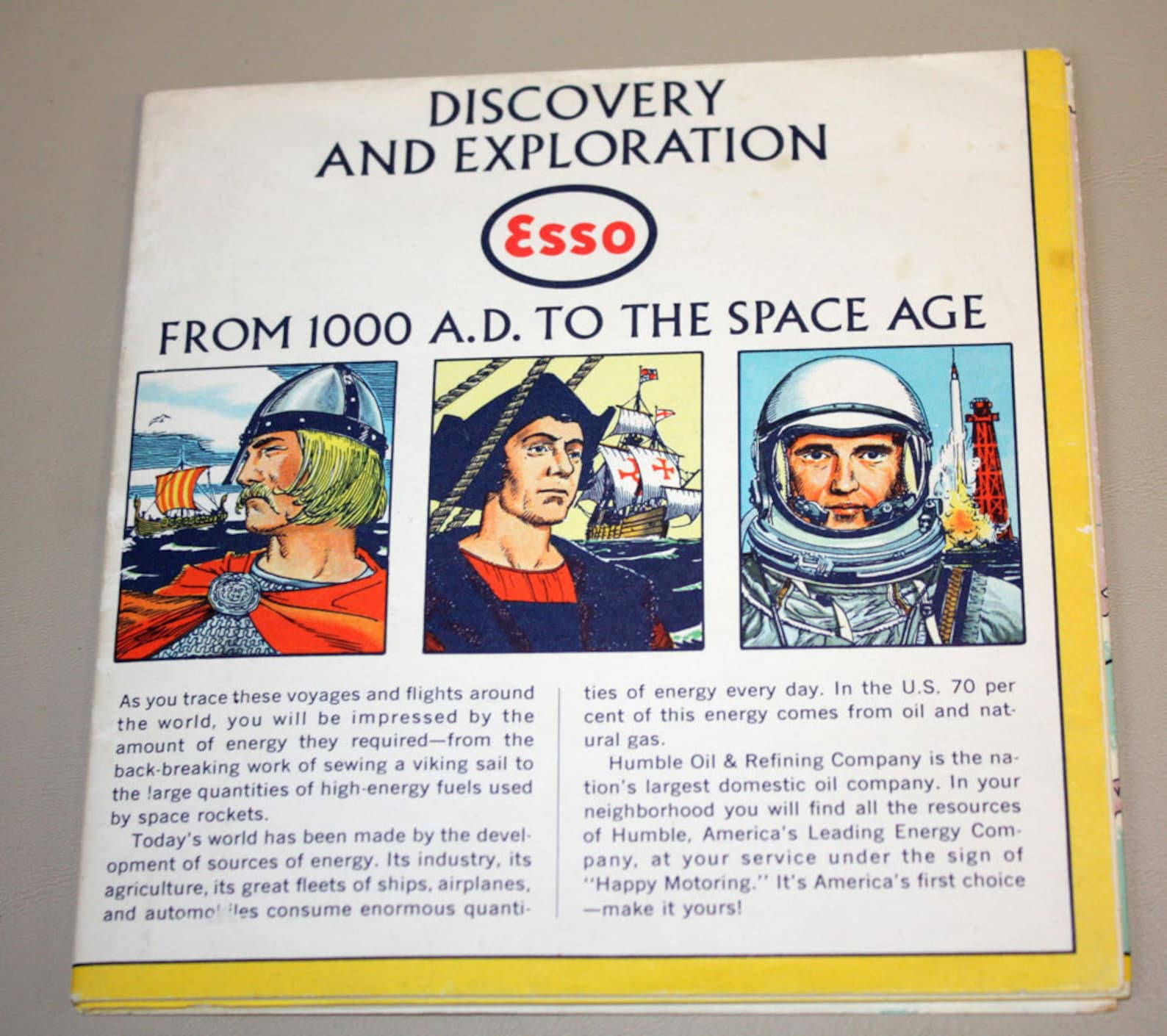 ESSO Map of Discovery & Exploration Map 1000 A. D. to the Space Age ...