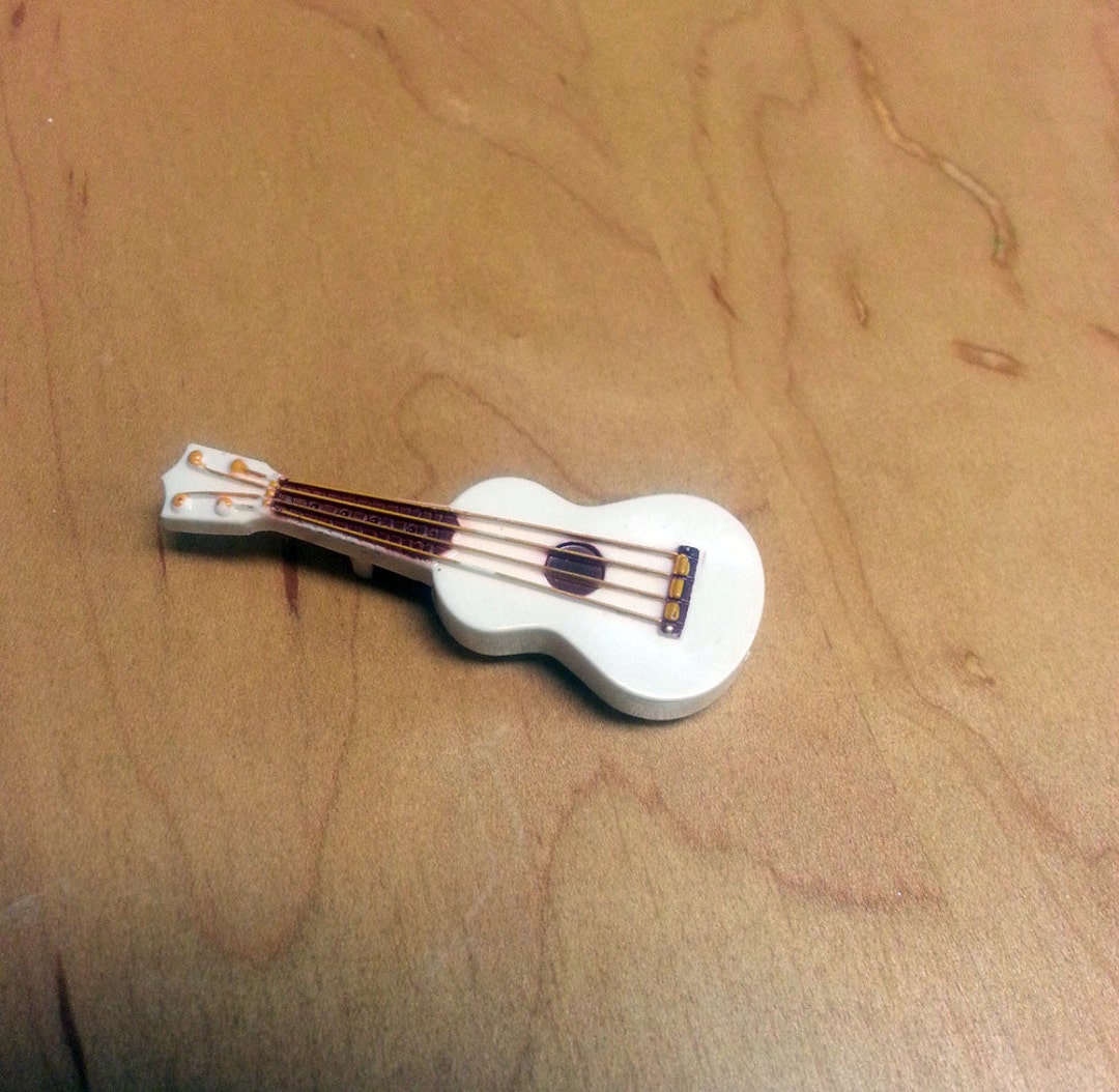 Vintage Mid-century Plastic 4 String Guitar Instrument Pin - Etsy