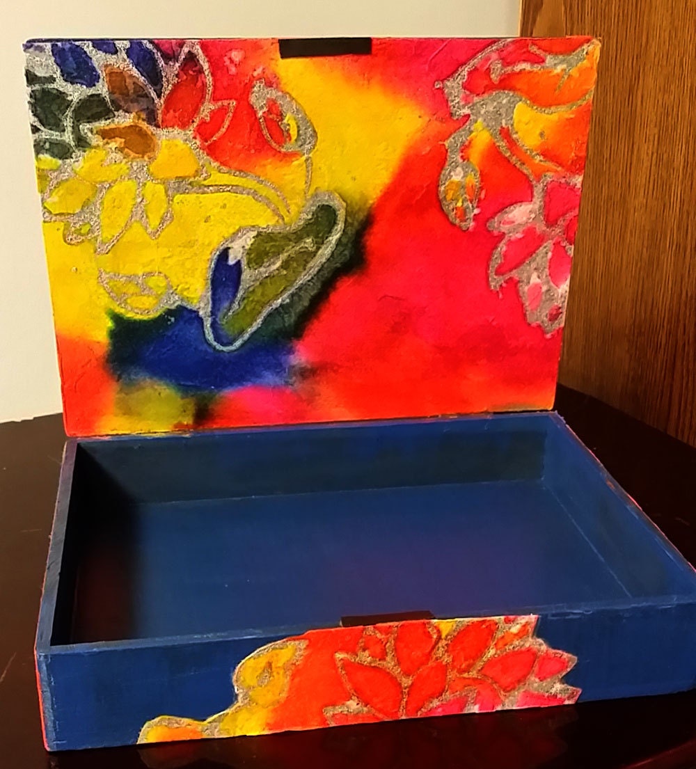 Handmade Decoupage Cigar Box Using Handmade Thick SAA Mulberry Paper ...