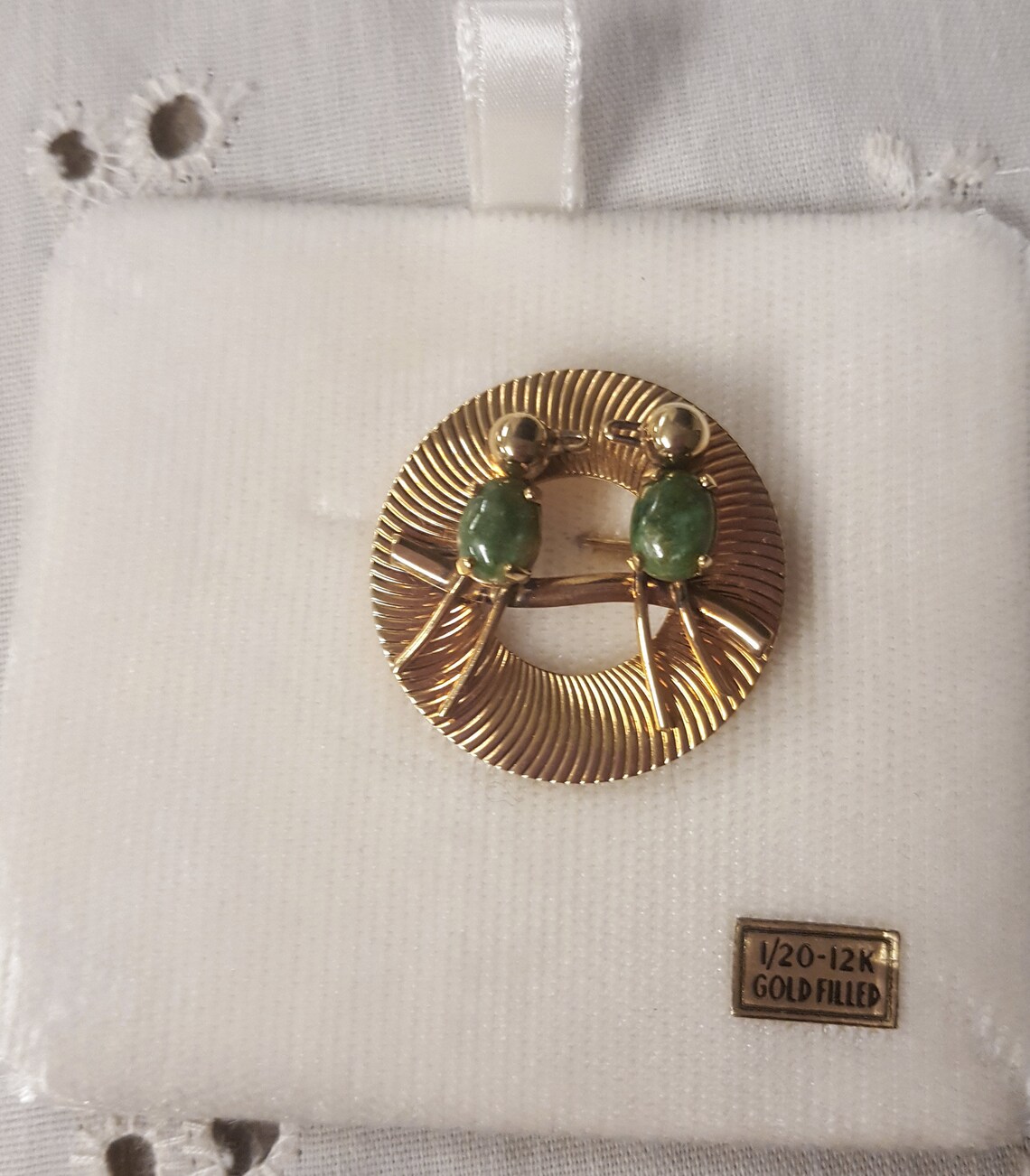 Vintage Carl Art Jade Love Bird Pin 1970's 12k GF. New Old Stock on ...
