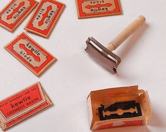Vintage 1930s Razorette Mini Travel Razor With 6 KEWTIE Blades in ...