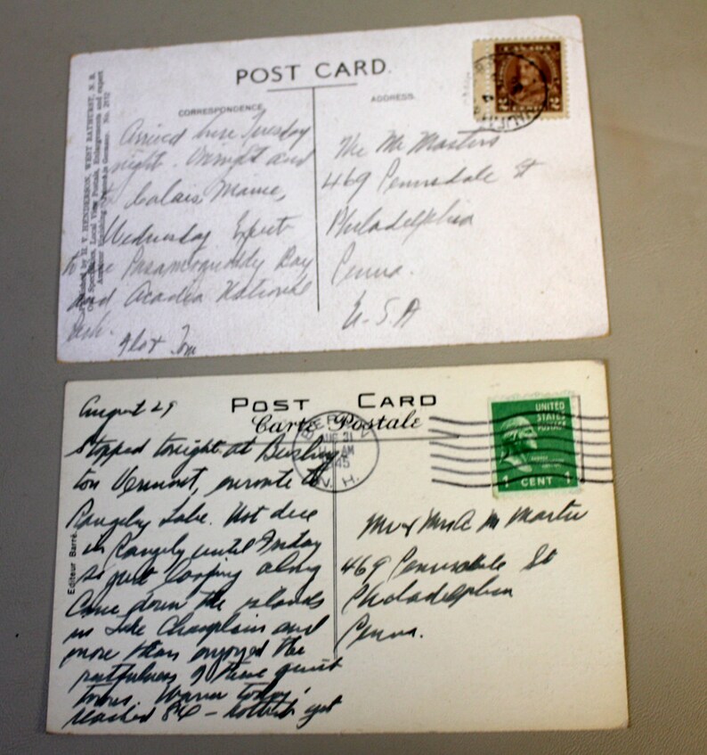 10 Vintage Postcards Canada Nova Scotia 3 Postmarked 1936 1945 1968 ...