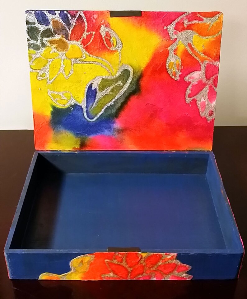 Handmade Decoupage Cigar Box Using Handmade Thick SAA Mulberry Paper ...