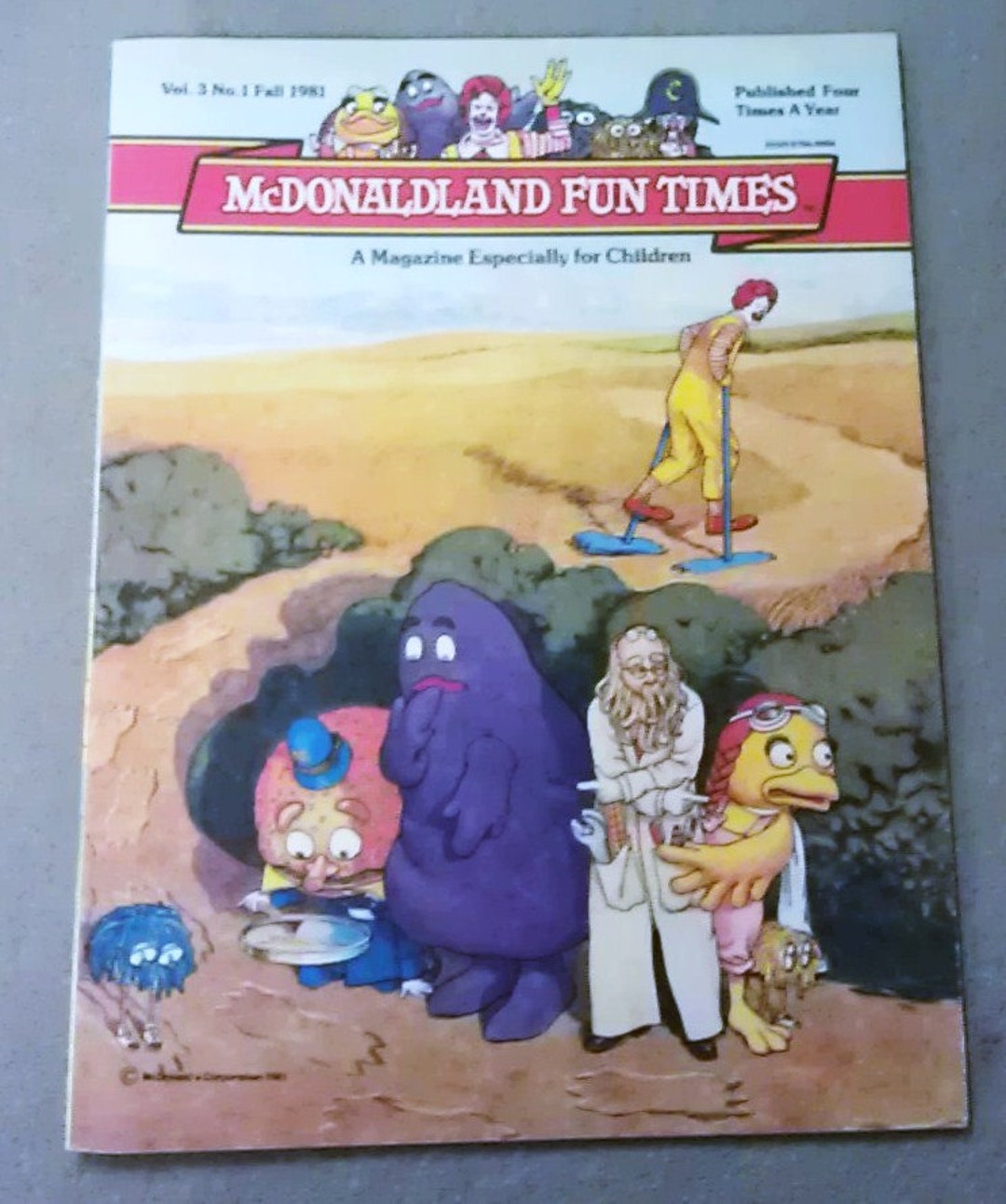 Fall 1981 Mcdonaldland Fun Times Magazine Vol. 3 No. 1 - Etsy