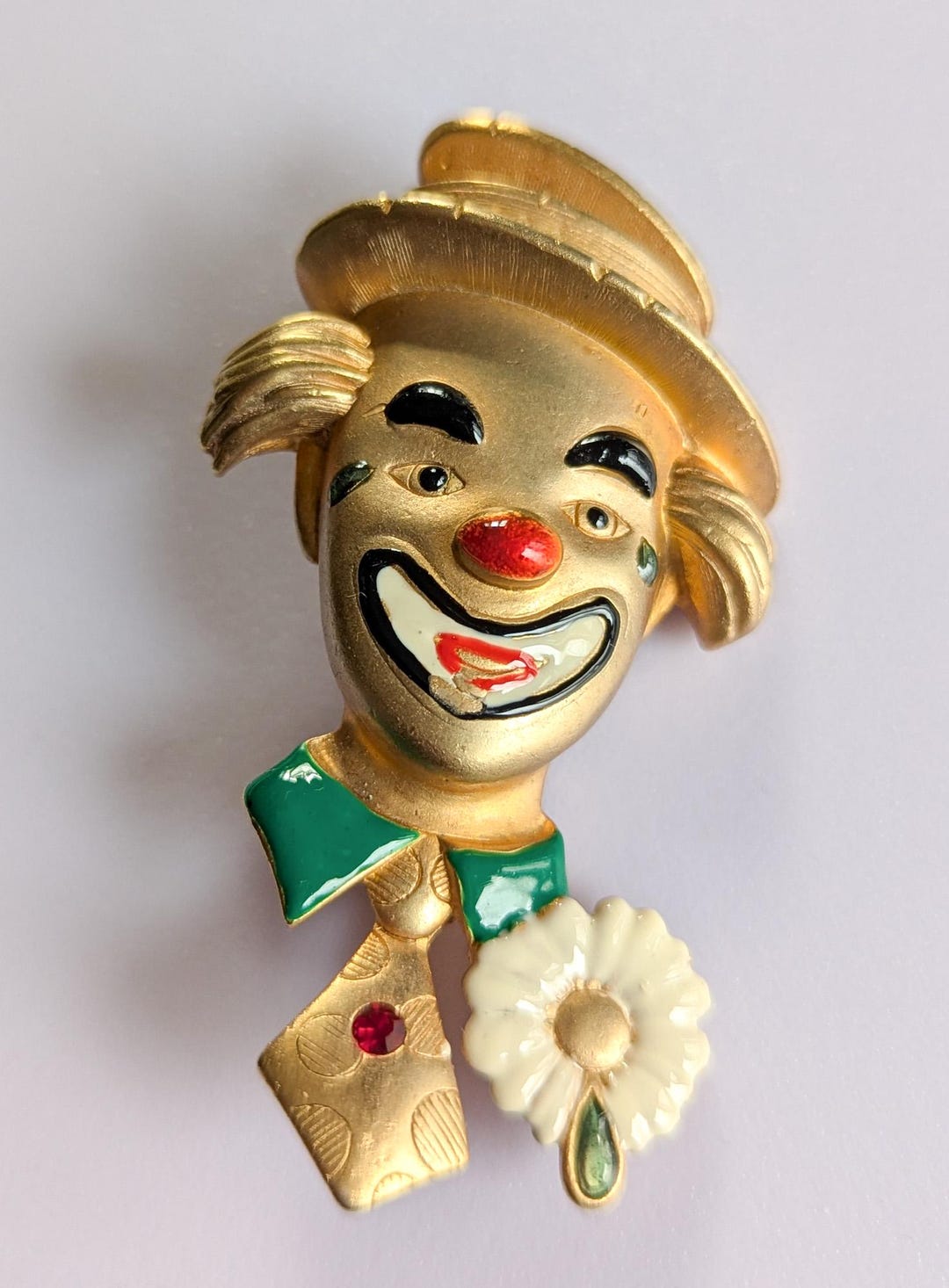 1980's DANECRAFT Emmett Kelly Wannabe Gold Enamel Clown Pin - Etsy