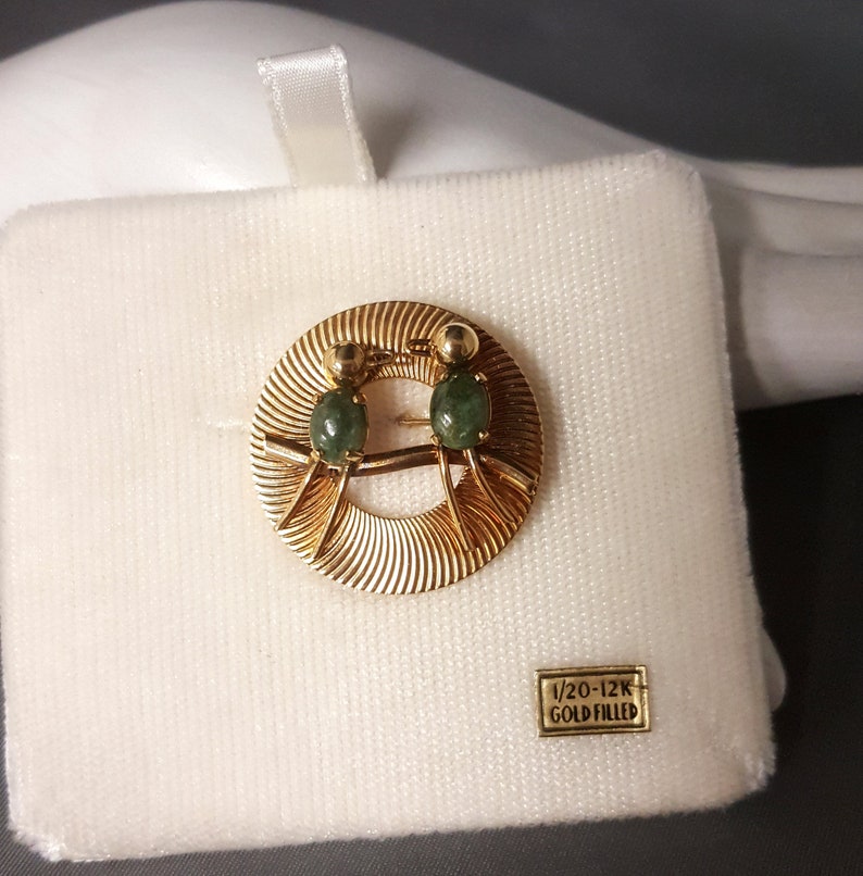 Vintage Carl Art Jade Love Bird Pin 1970's 12k GF. New Old Stock on ...