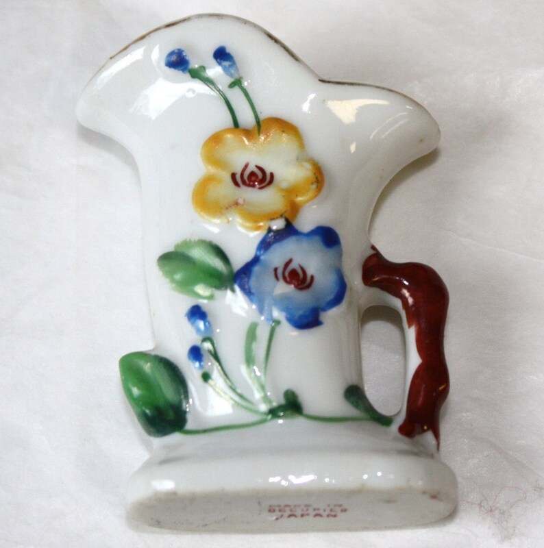 Made in Occupied Japan Miniature Pitcher Handpainted Flowers - Etsy