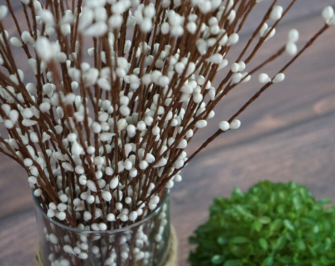 White Berry Spray 5 Stems - Etsy
