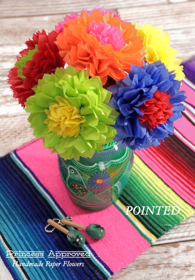 Fiesta Cinco De Mayo Bouquet Handmade Tissue Paper Flowers (6 Count) - Etsy