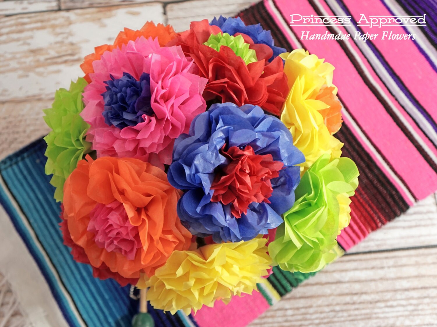 Fiesta Cinco De Mayo Bouquet Handmade Tissue Paper Flowers - Etsy