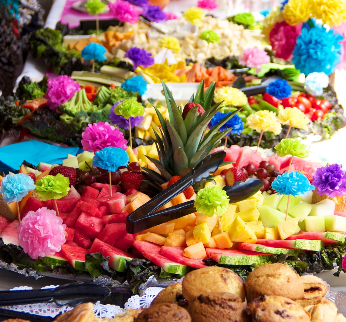 Paper Flower Appetizer/cupcake Picks 1 Dozen Choose Your Own - Etsy