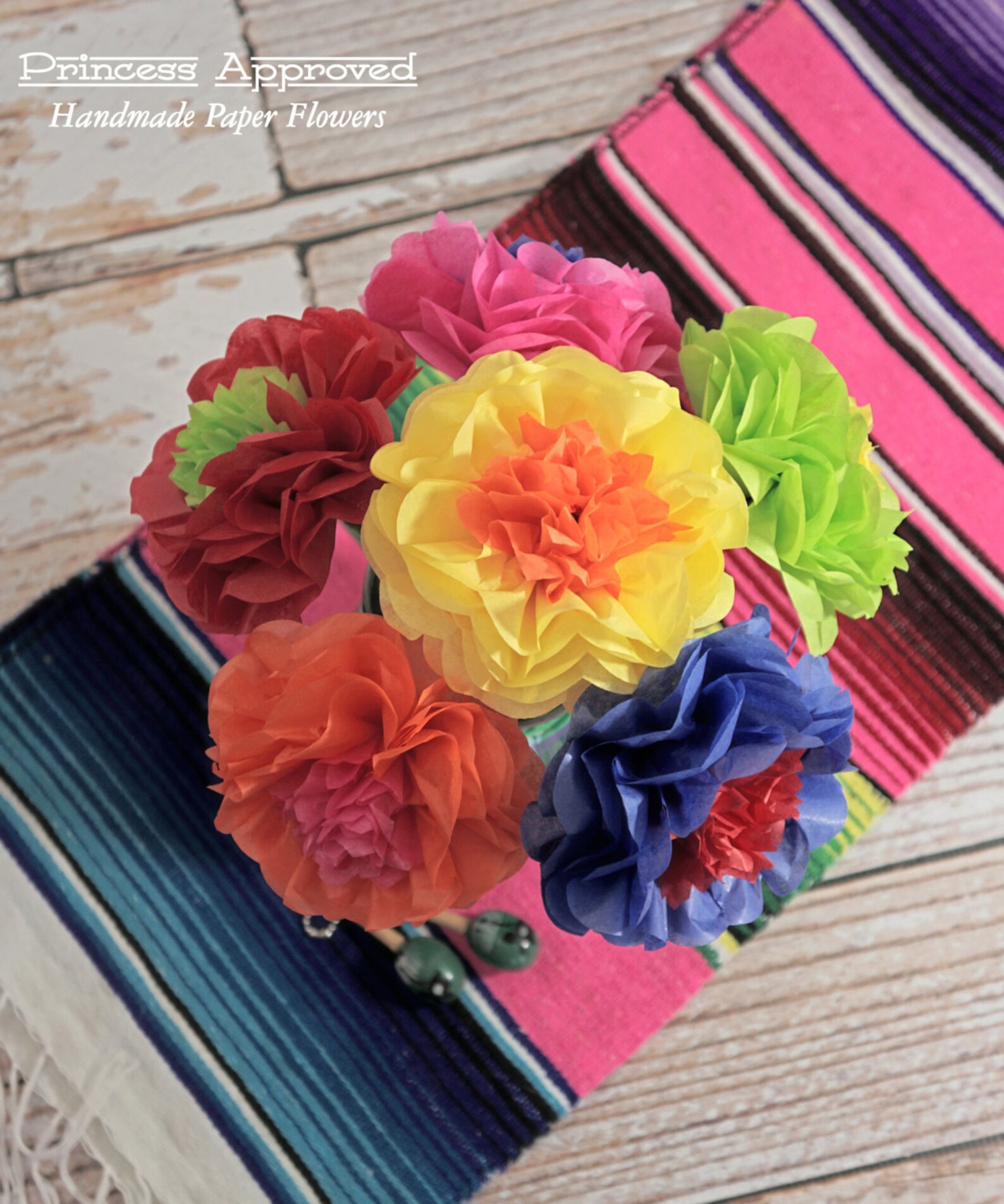 Fiesta Cinco De Mayo Bouquet Handmade Tissue Paper Flowers (6 Count) - Etsy