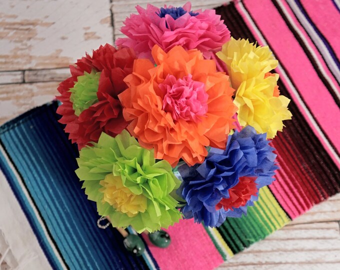 Fiesta Cinco De Mayo Bouquet Handmade Tissue Paper Flowers (6 Count) - Etsy