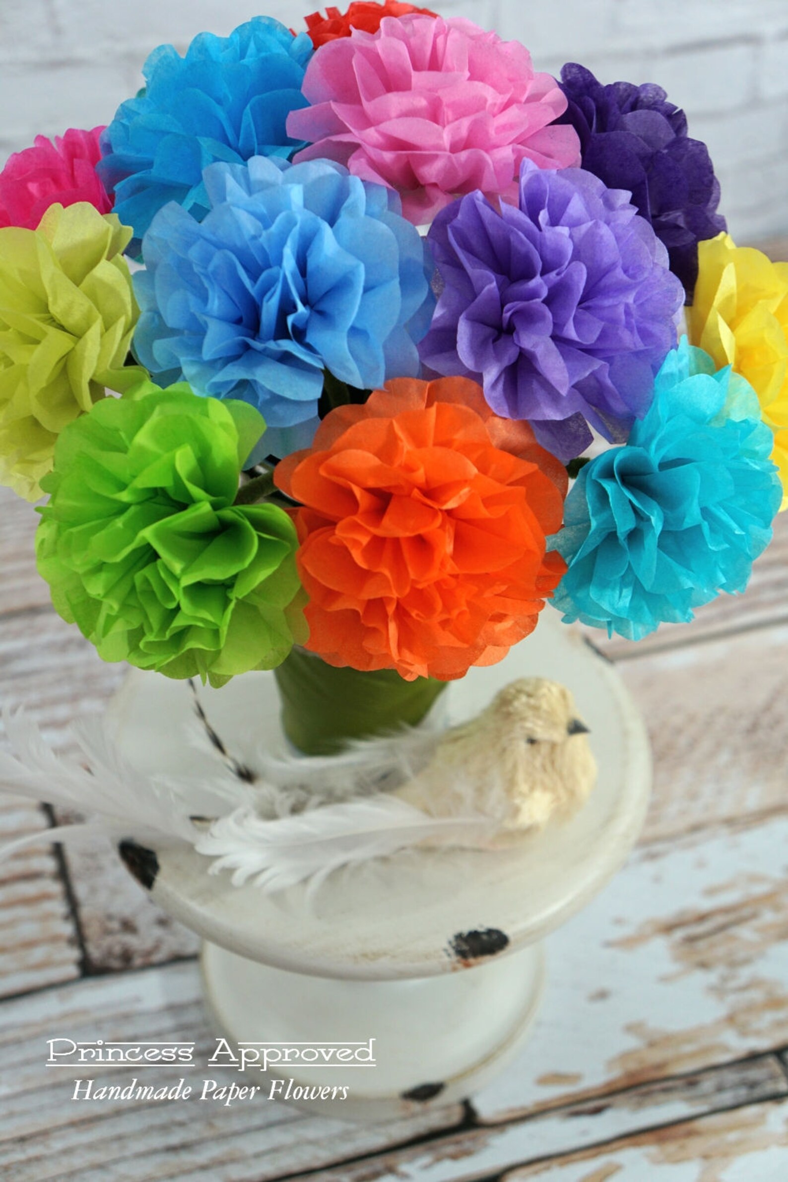 Mini Tissue Paper Flowers (12 Count) Choose Your Own Colors - Etsy