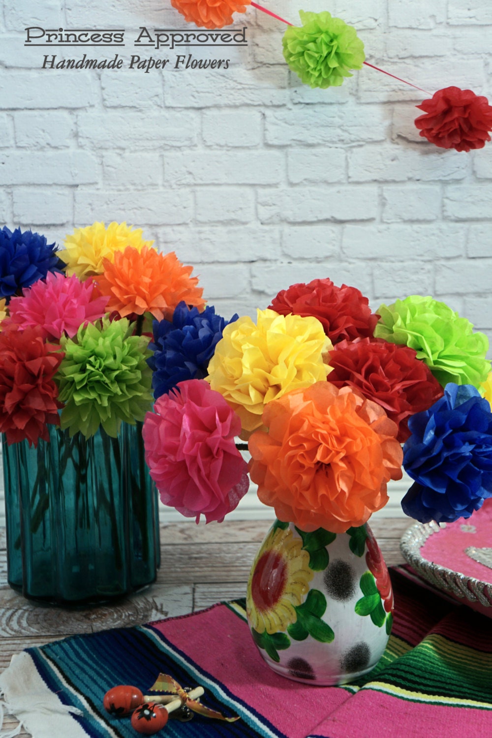 FIESTA Tissue Paper Flowers (12 Count) - Etsy