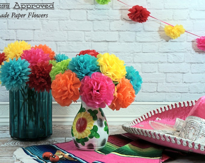 FIESTA Tissue Paper Flowers (12 Count) - Etsy