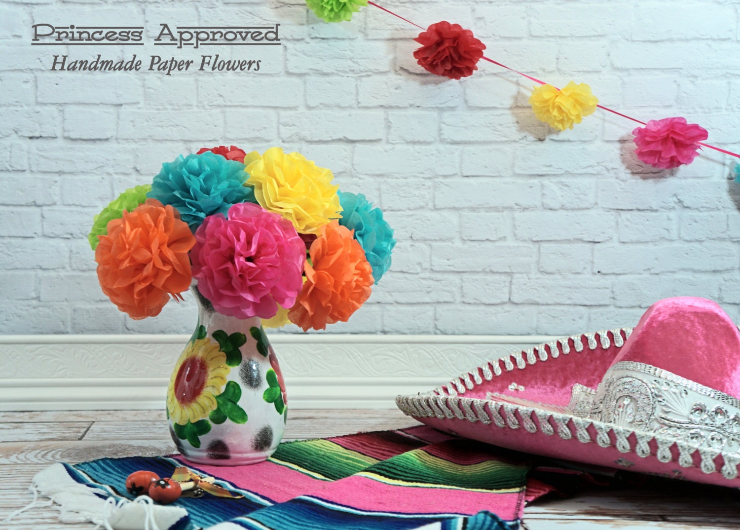 FIESTA Tissue Paper Flowers 12 Count - Etsy