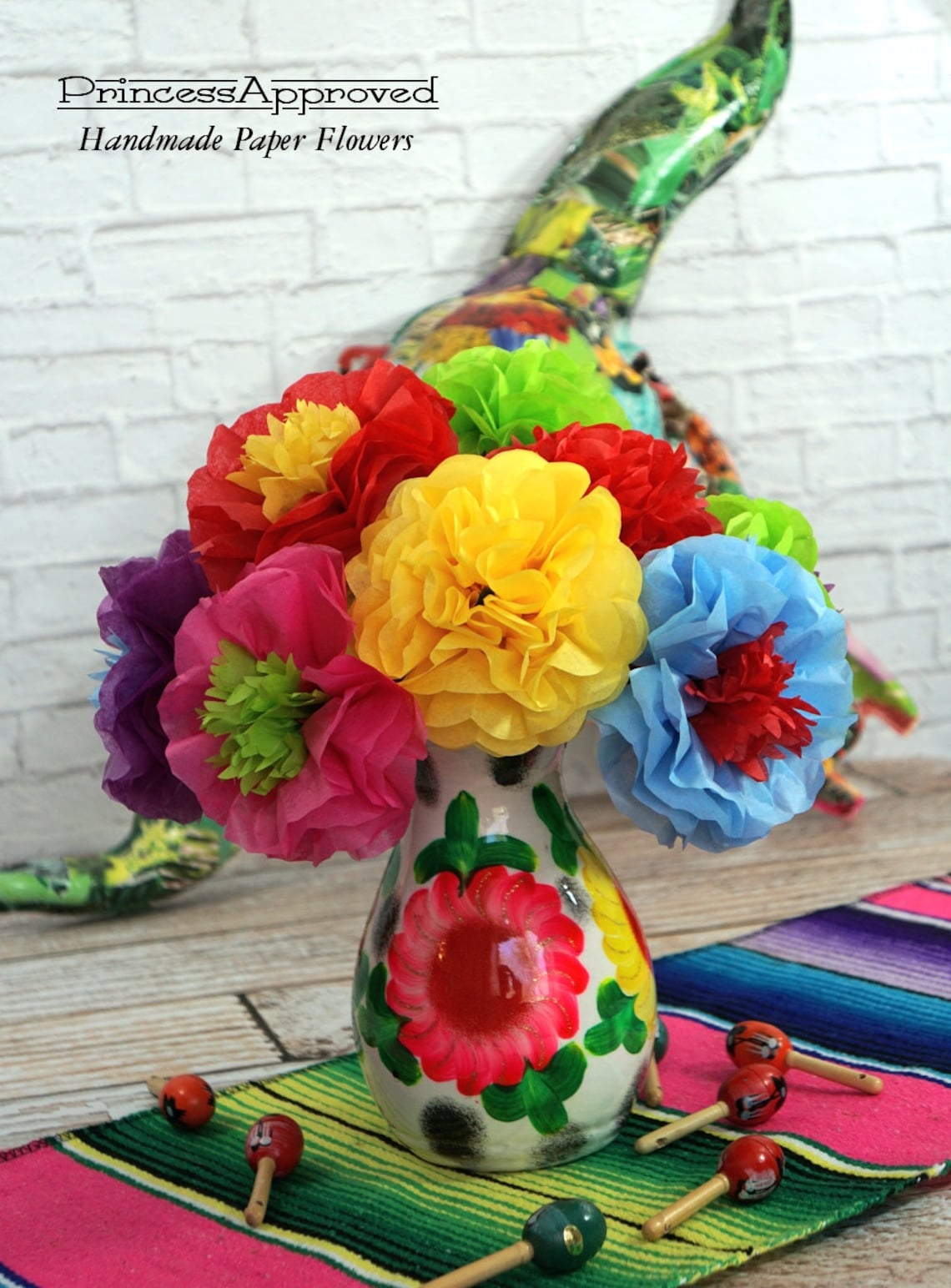 NEW FIESTA Mixed Flowers Tissue Paper Flowers 12 Count - Etsy