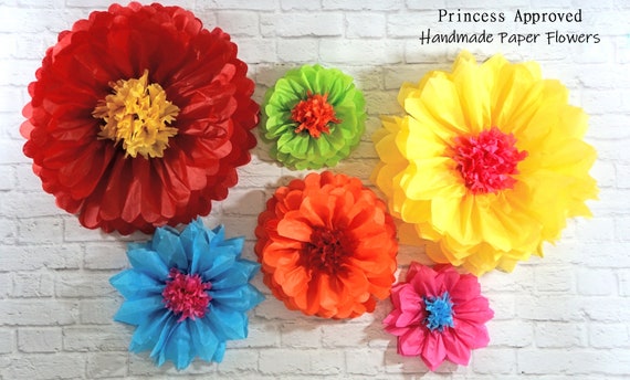 Fiesta Wall Flowers 6 Count - Etsy