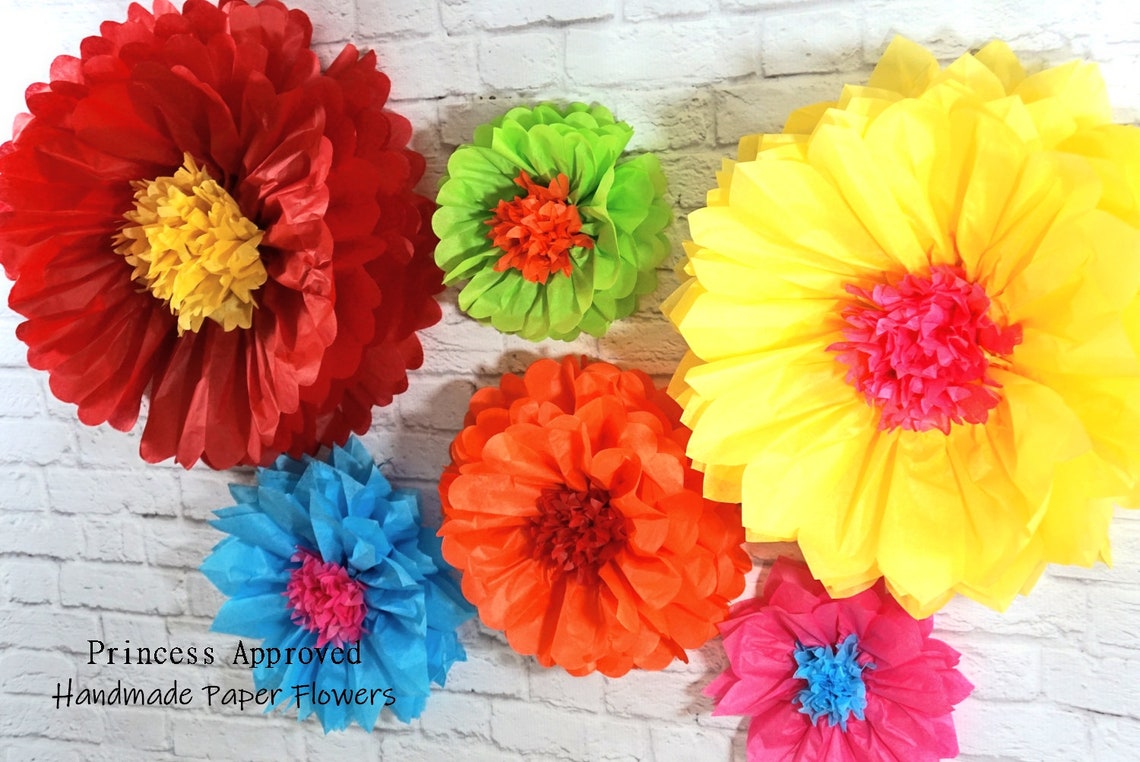 Fiesta Wall Flowers 6 Count - Etsy