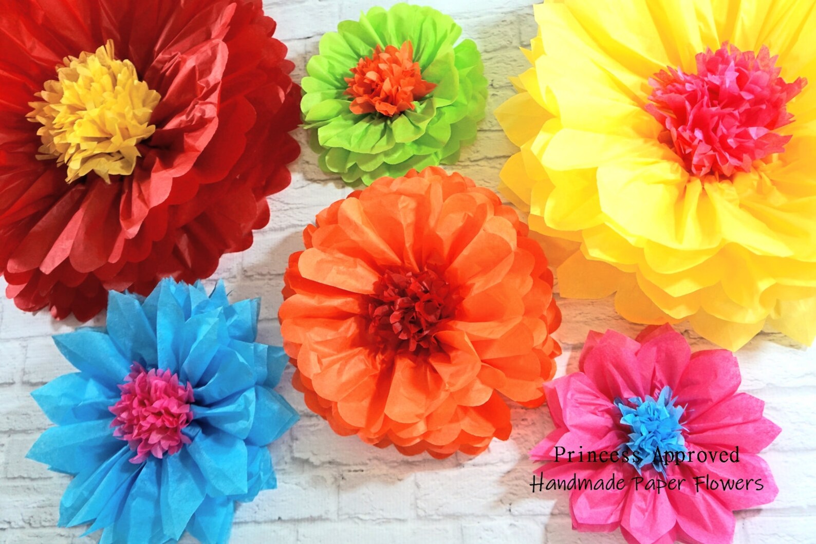 Fiesta Wall Flowers 6 Count - Etsy