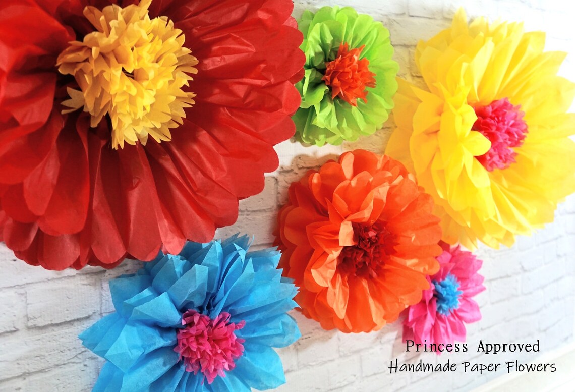Fiesta Wall Flowers 6 Count - Etsy