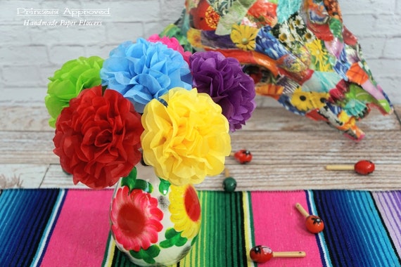 FIESTA Tissue Paper Flowers 6 Count | Etsy
