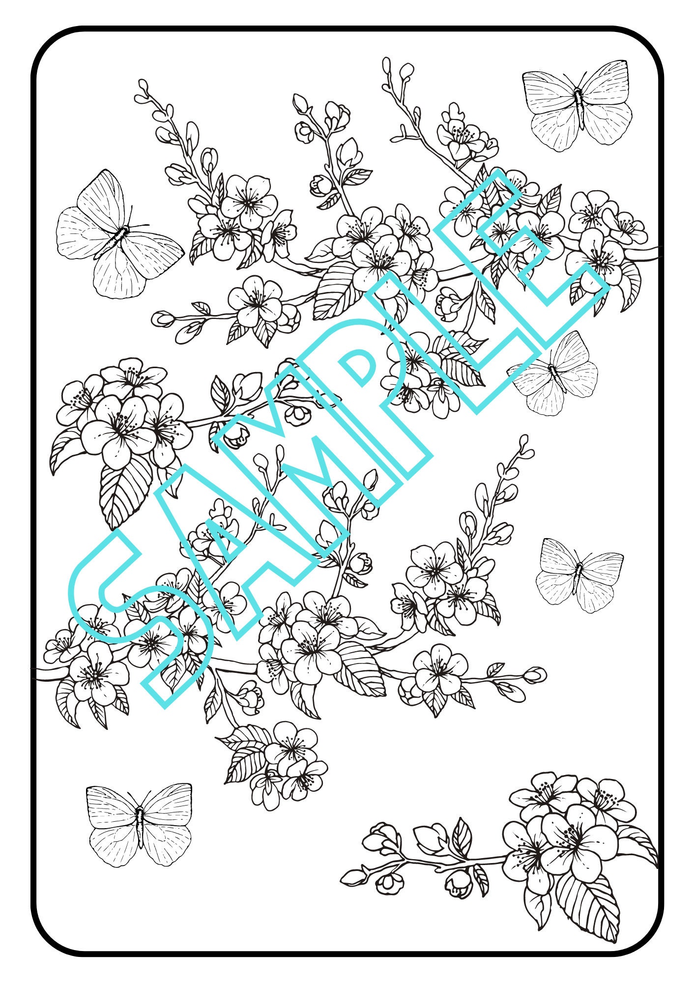 Flower Fantasy Coloring Pages - Etsy