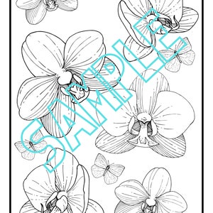 Flower Fantasy Coloring Pages - Etsy