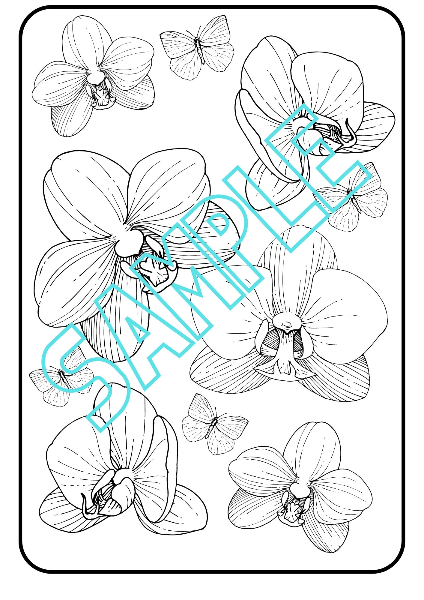 Flower Fantasy Coloring Pages - Etsy