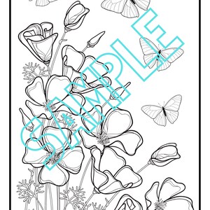 Flower Fantasy Coloring Pages - Etsy
