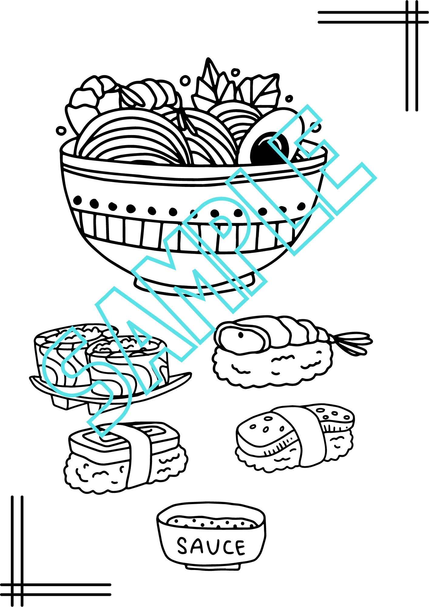 Asian Theme Coloring Pages - Etsy