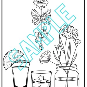 Flower Fantasy Coloring Pages - Etsy